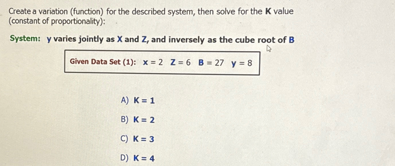 Solved Create a variation (function) ﻿for the described | Chegg.com