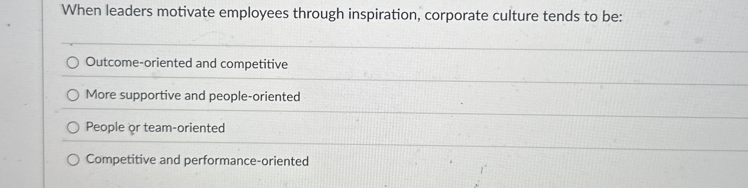Solved When leaders motivate employees through inspiration, | Chegg.com