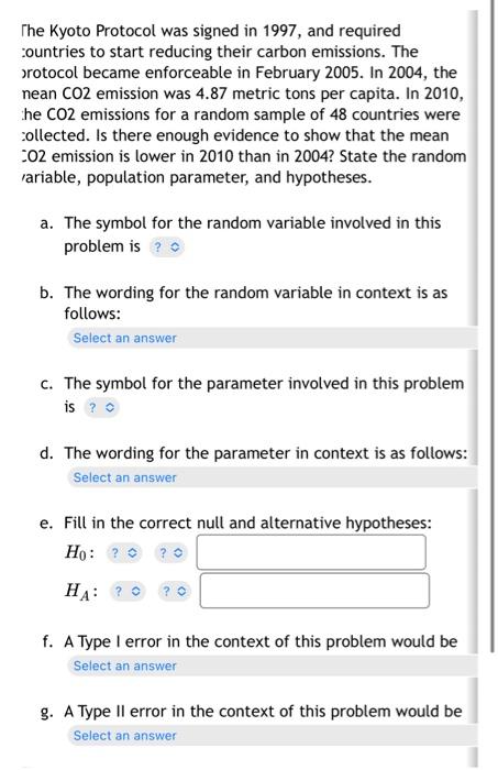 Solved The Kyoto Protocol was signed in 1997, and required | Chegg.com