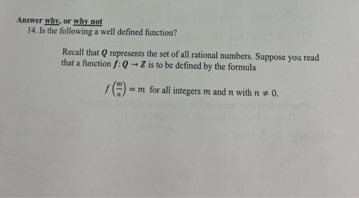 Solved discreteAnswer why, or why not 14. Is the following a | Chegg.com