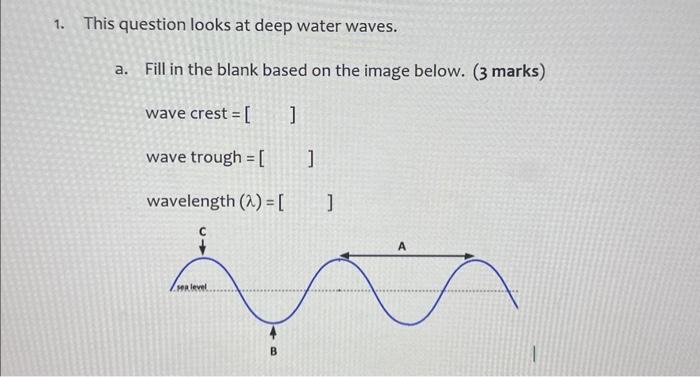 Solved wave crest \\( =[\\quad] \\) wave trough \\( | Chegg.com