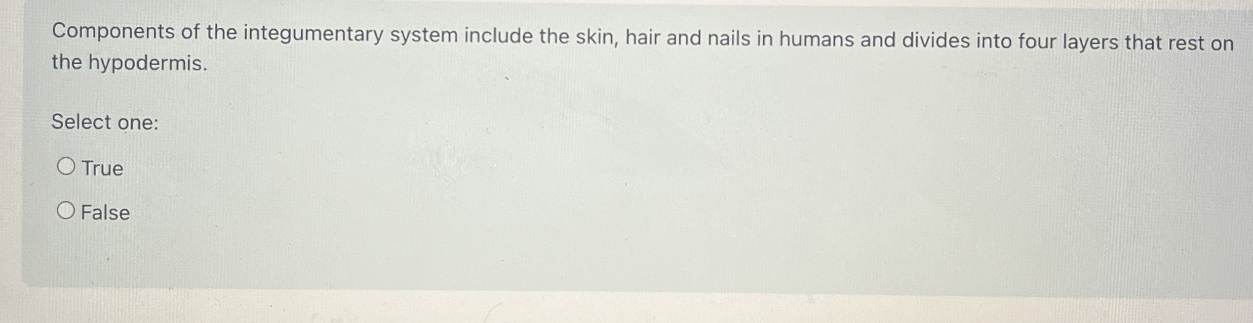 Solved Components of the integumentary system include the | Chegg.com