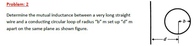 Solved Problem: 2Determine the mutual inductance between a | Chegg.com