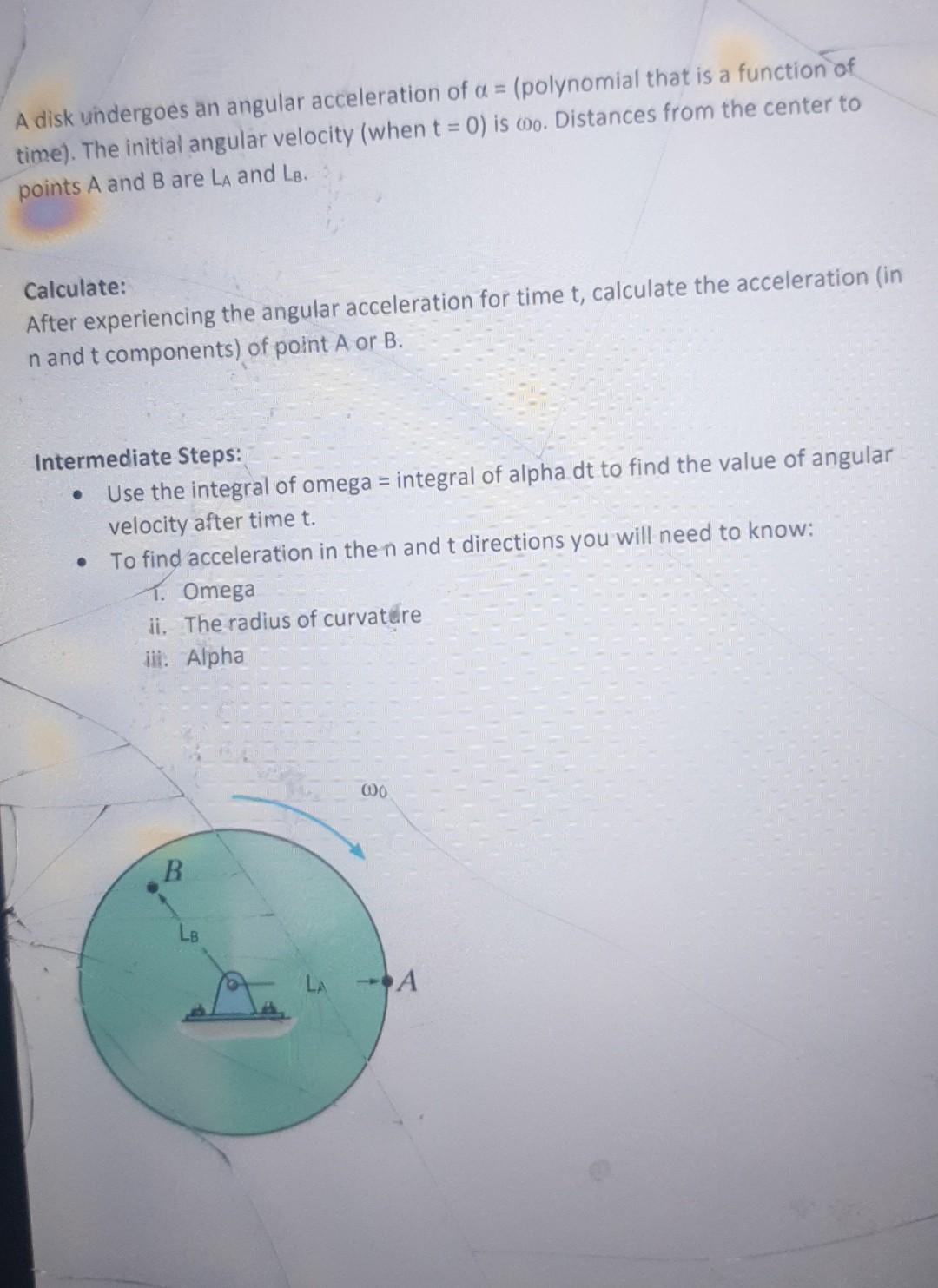 Solved A disk undergoes an angular acceleration of α= | Chegg.com