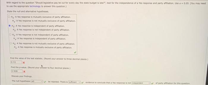Solved Complete the table of observed responses to the | Chegg.com