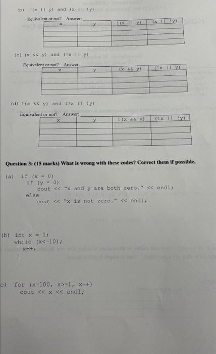 Solved Question 1: (10 marks) Construct a logical expression | Chegg.com