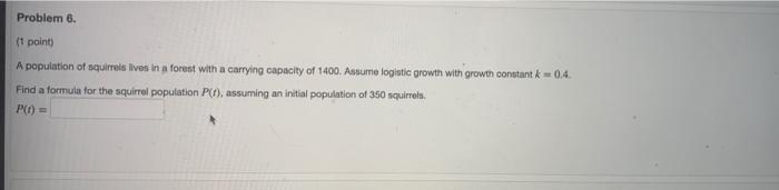 Solved Problem 6. (1 point A population of squirrels lives | Chegg.com