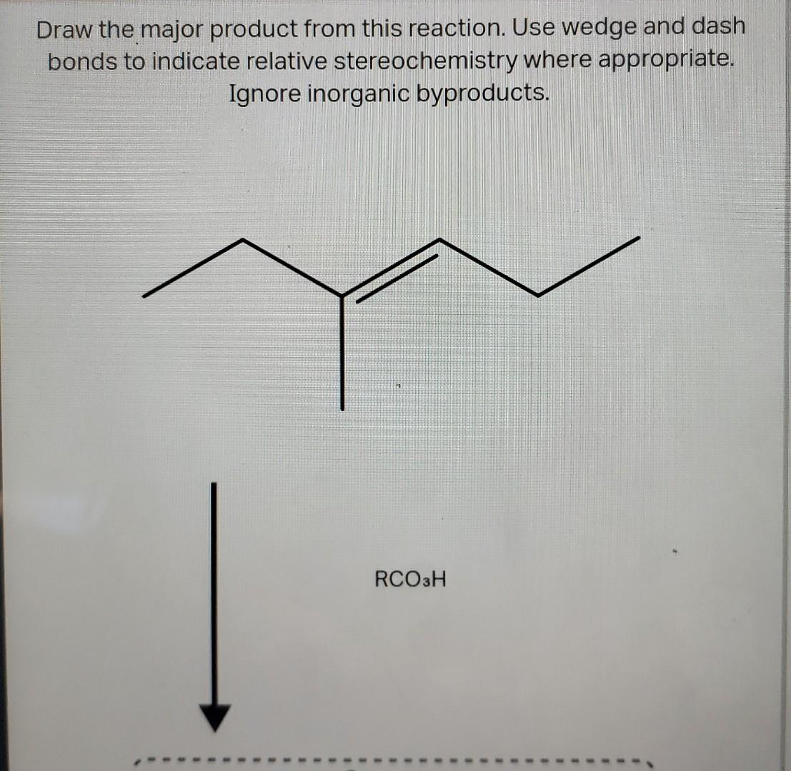 Solved Draw one of the two enantiomers of the major product | Chegg.com
