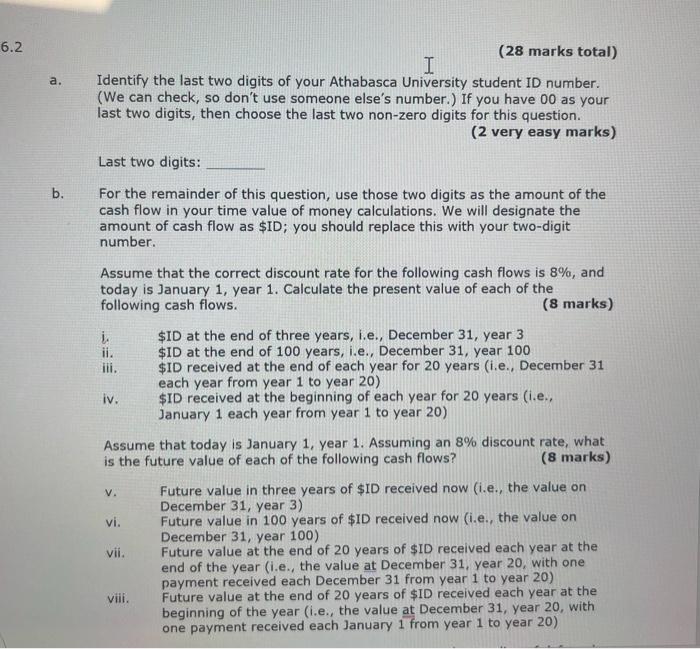 Solved (28 marks total) Identify the last two digits of your | Chegg.com