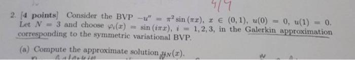 2. [4 points] Consider the BVP | Chegg.com