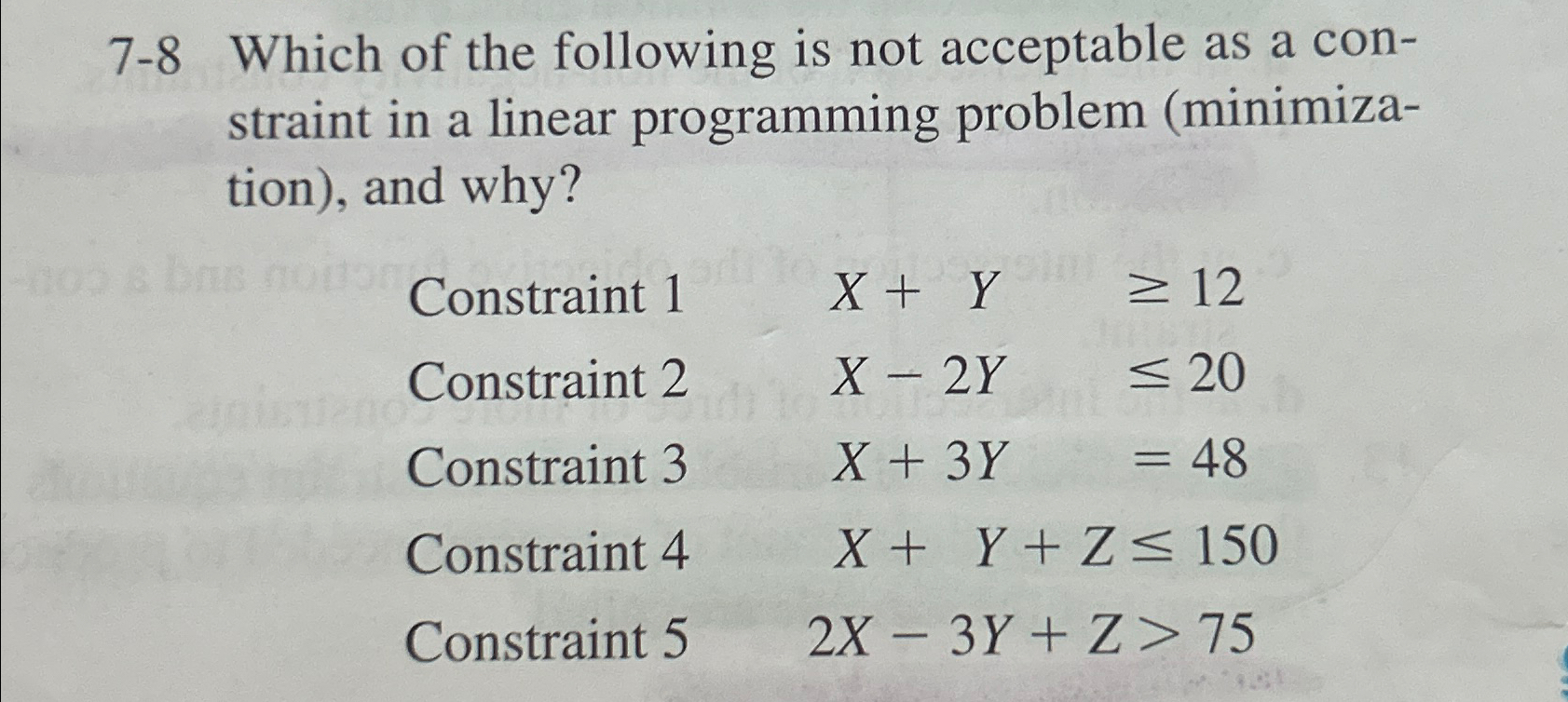 Solved 7-8 ﻿Which of the following is not acceptable as a | Chegg.com