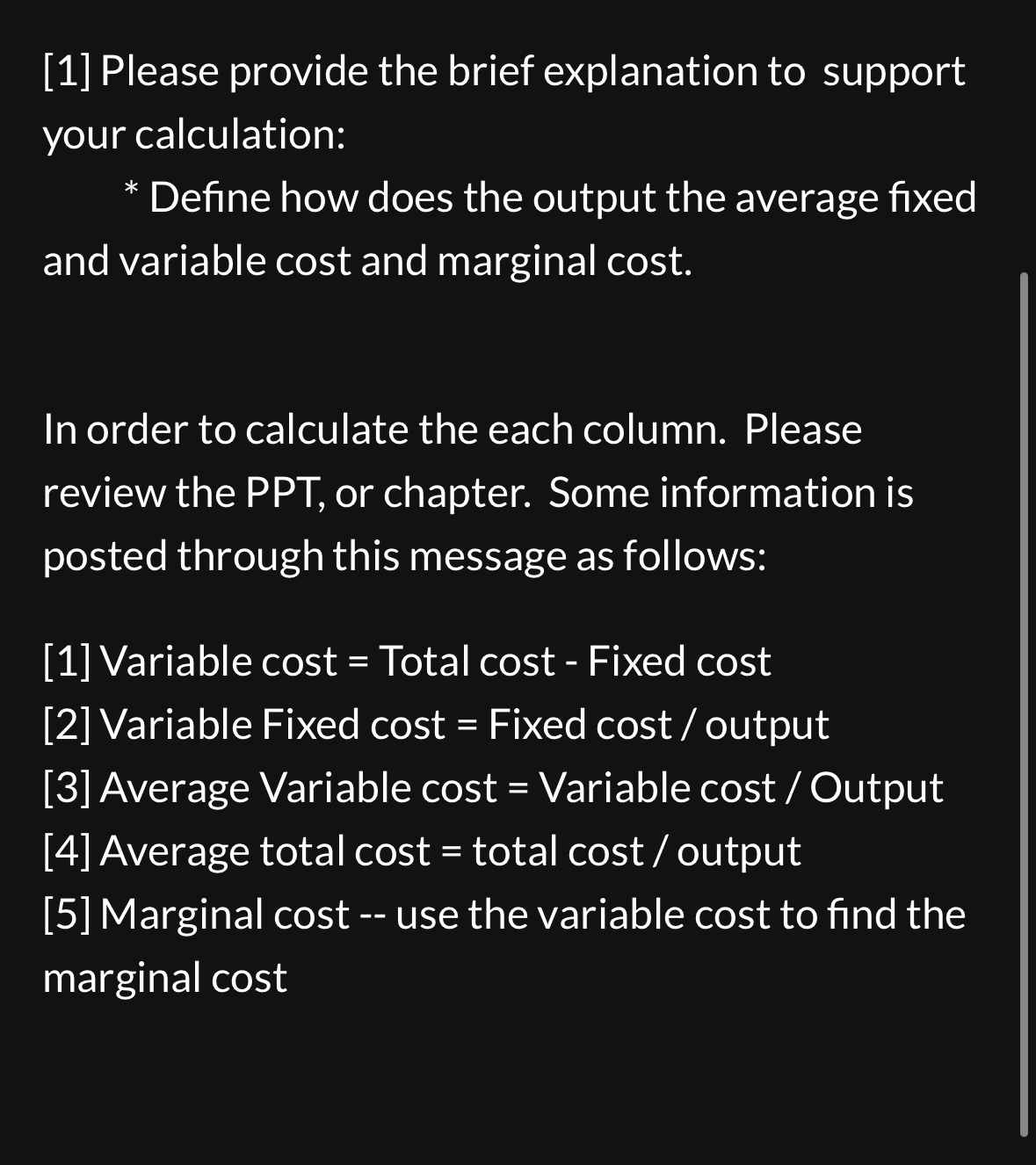 Solved [1] ﻿Please provide the brief explanation to support | Chegg.com