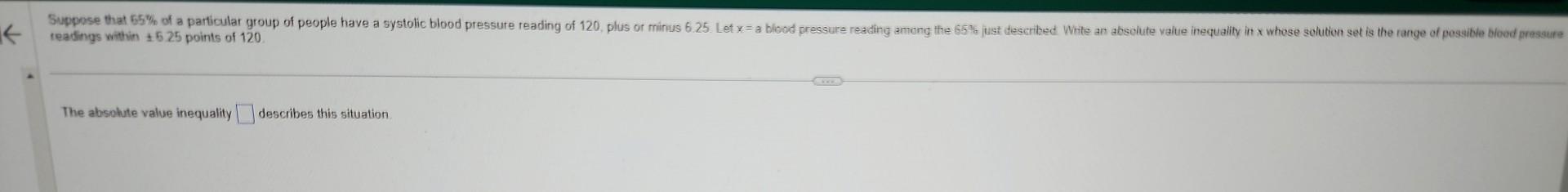 Solved readings within ±625 points of 120 The absolute value | Chegg.com
