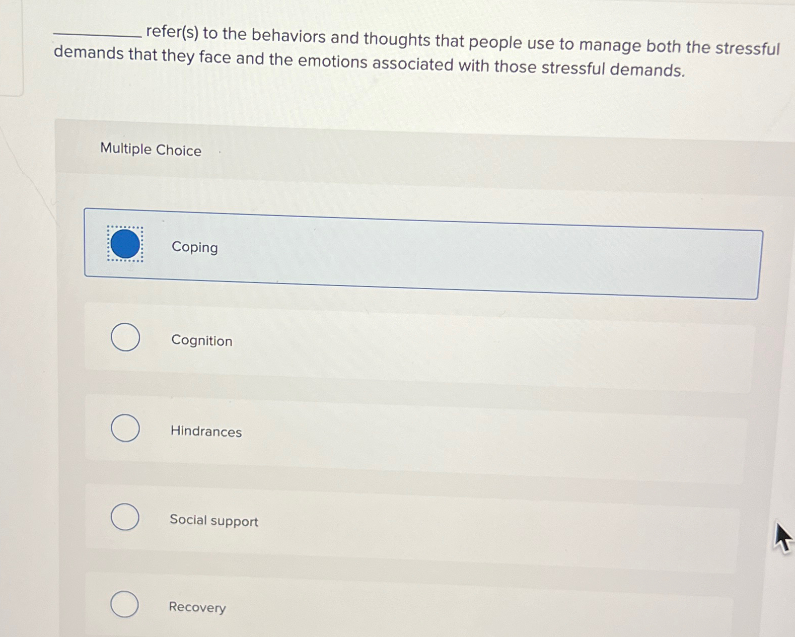Solved refer(s) ﻿to the behaviors and thoughts that people | Chegg.com