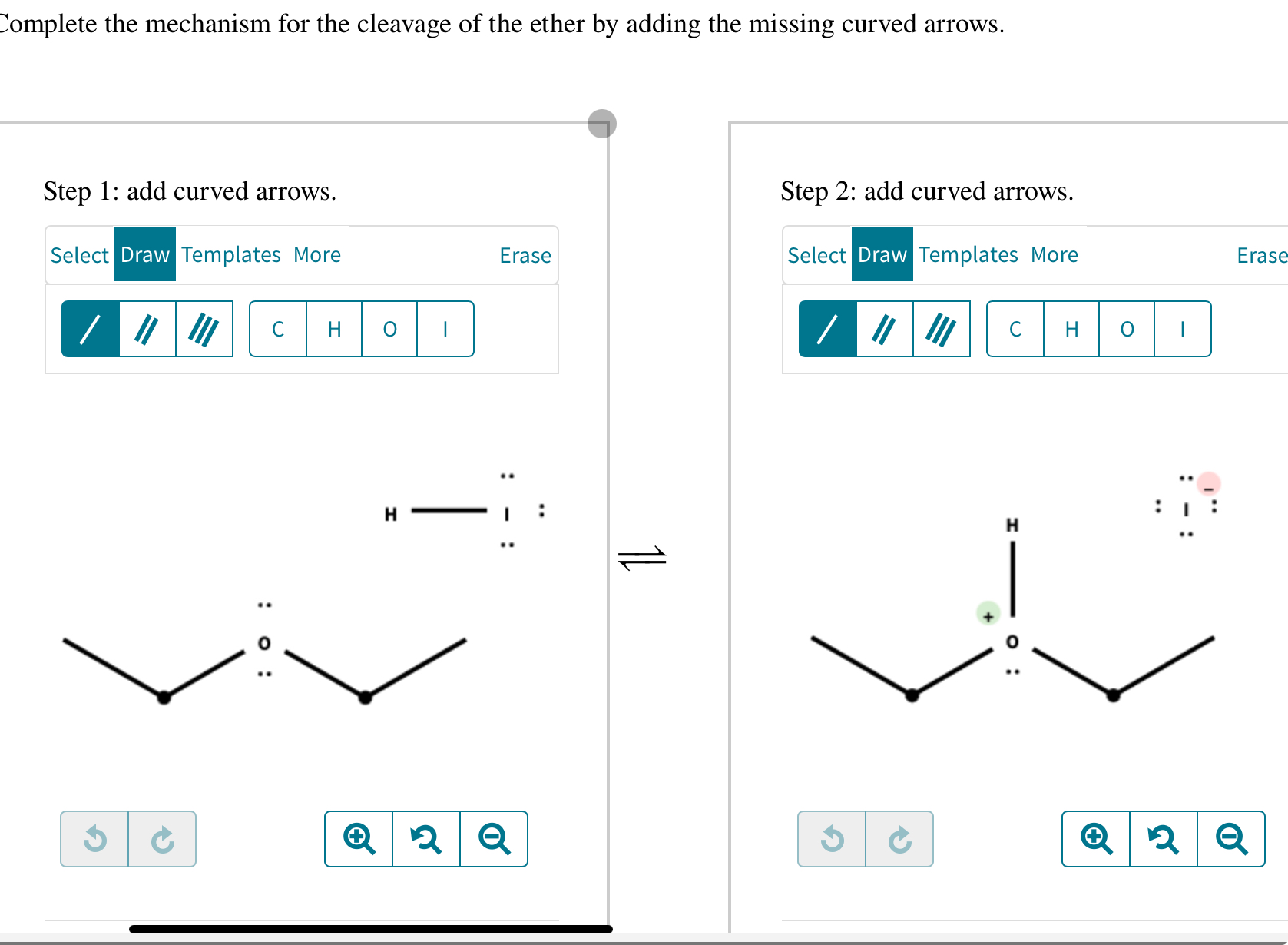 Solved Complete the mechanism for the cleavage of the ether | Chegg.com
