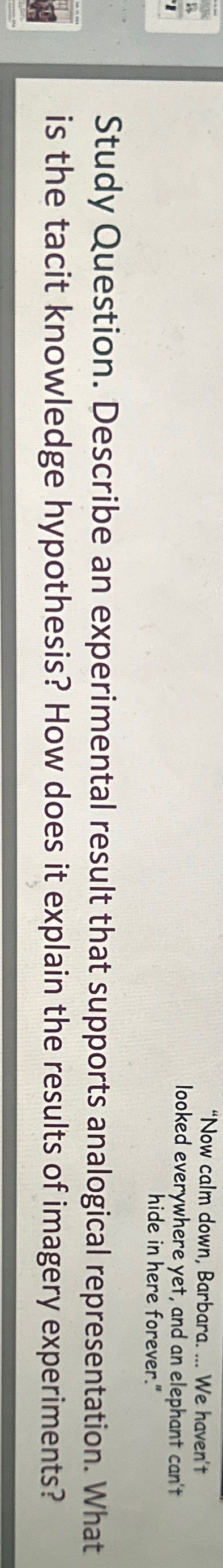 Solved Study Question. Describe an experimental result that | Chegg.com