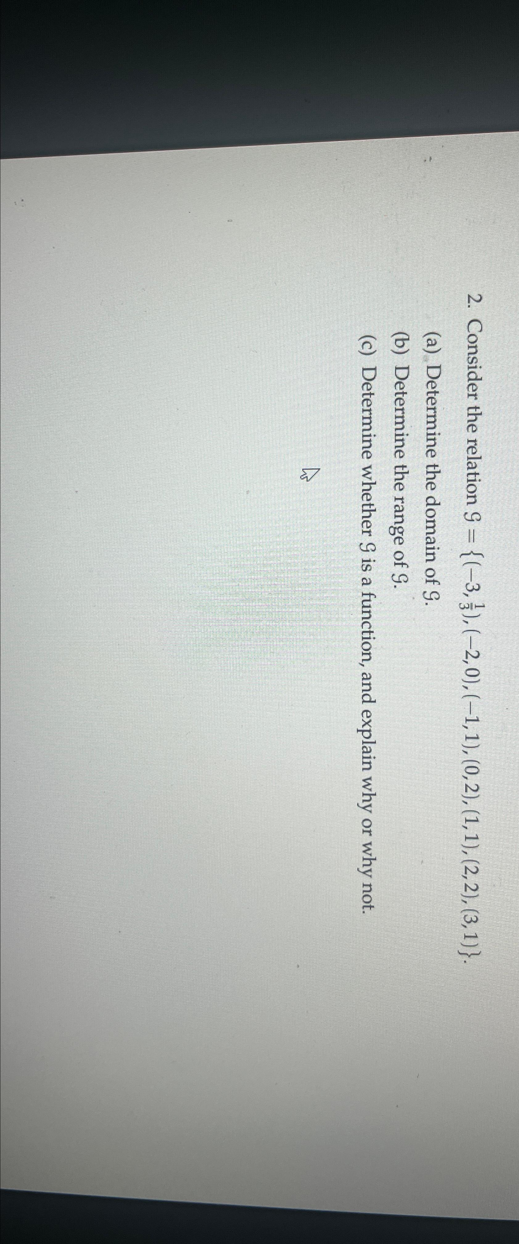 Solved Consider the relation | Chegg.com