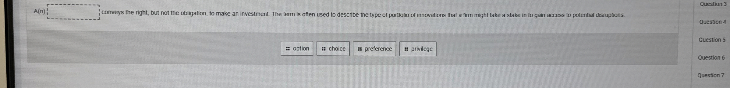Solved A(n)conveys the right, but not the obligation, to | Chegg.com
