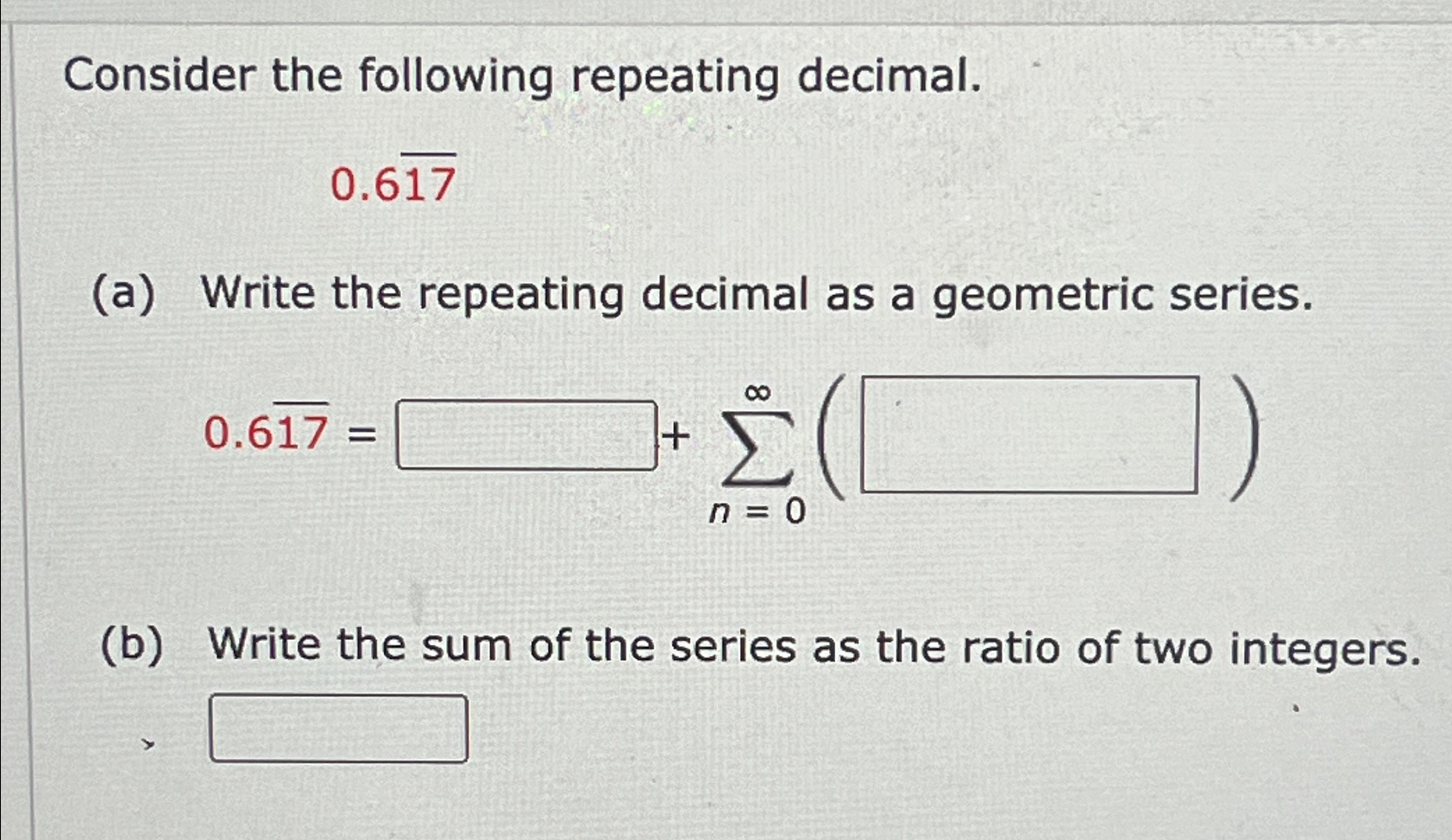 Solved Consider The Following Repeating 
