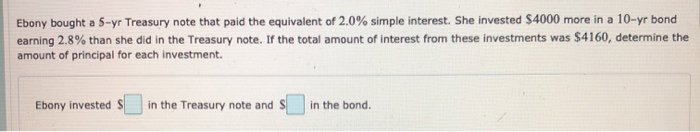 Solved Ebony bought a 5-yr Treasury note that paid the | Chegg.com