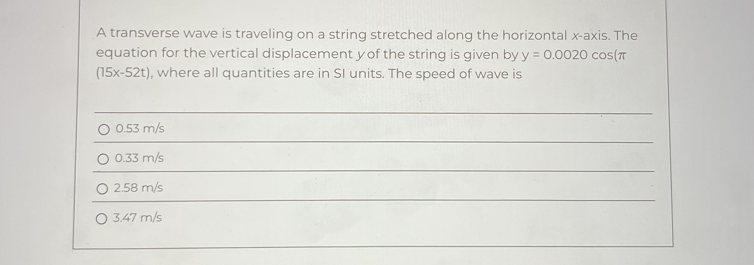 High Quality SOLUTION A transverse wave is traveling on a string stretched | Chegg.com