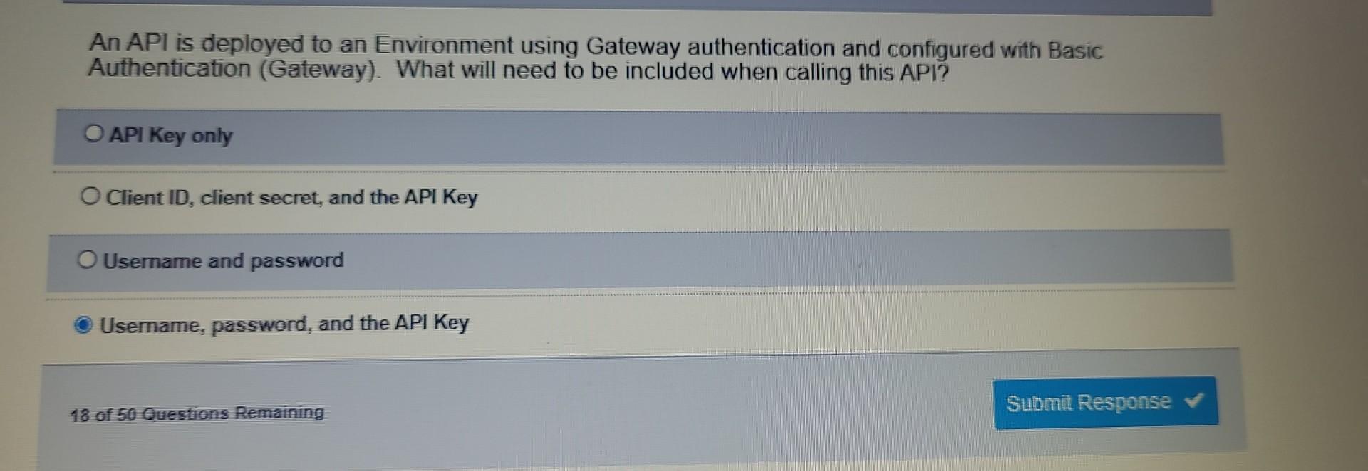 Solved An API is deployed to an Environment using Gateway | Chegg.com