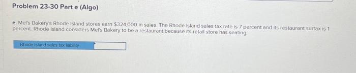 Required information Problem 23-30 (LO 23-2) (Algo) | Chegg.com