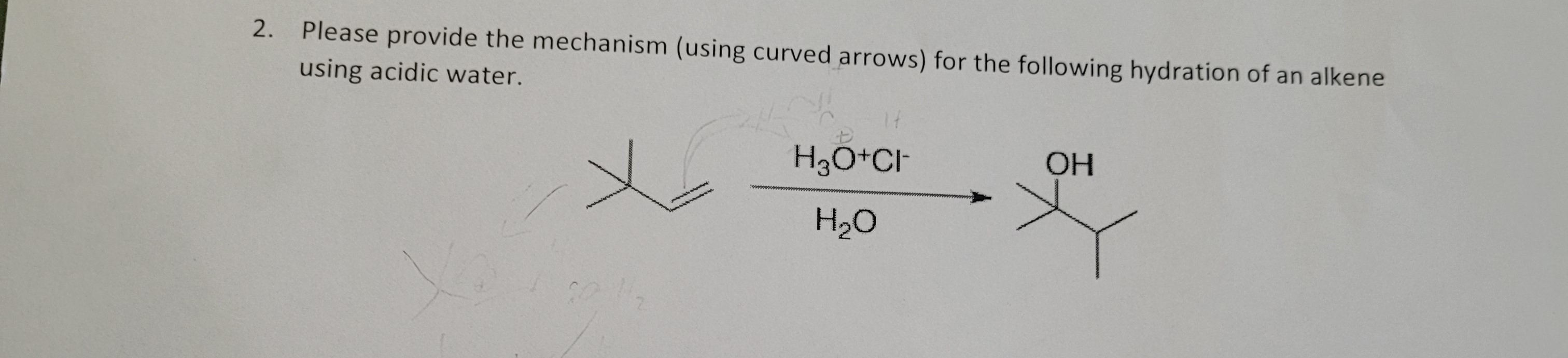 Solved Please provide the mechanism (using curved arrows) | Chegg.com