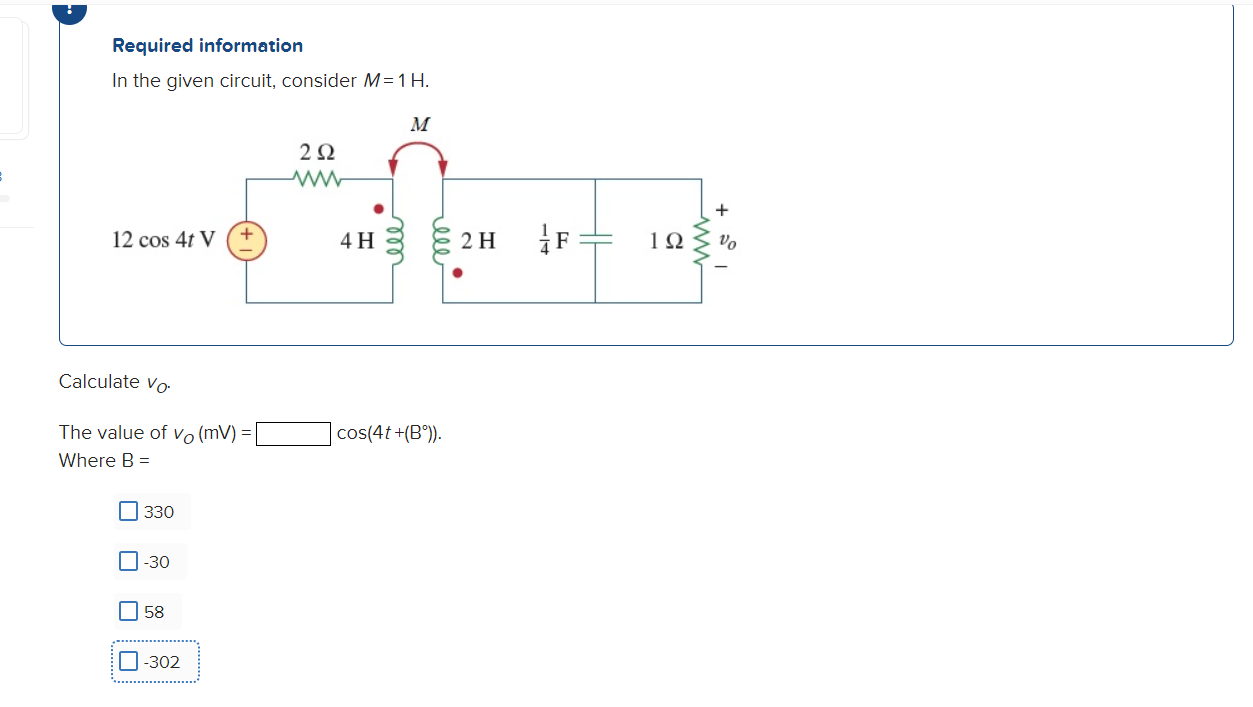 Solved Required informationIn the given circuit, consider | Chegg.com