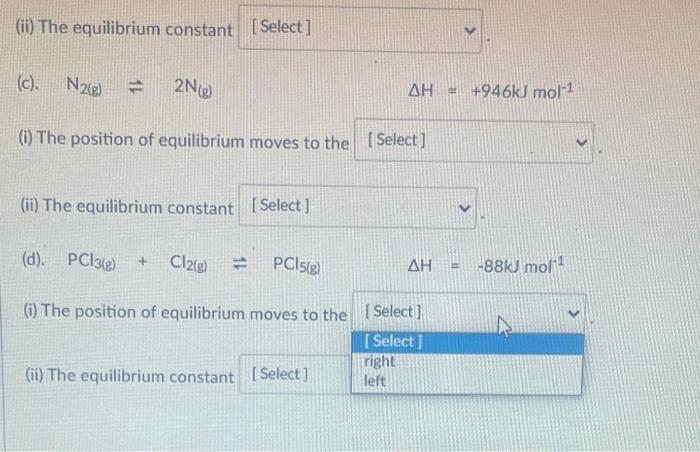 Solved For each of the following reactions, determine the | Chegg.com