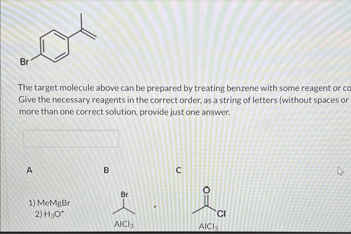 Solved Starting with benzene and using any other reagents of | Chegg.com