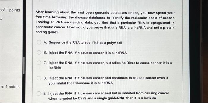 Solved After learning about the vast open genomic databases | Chegg.com
