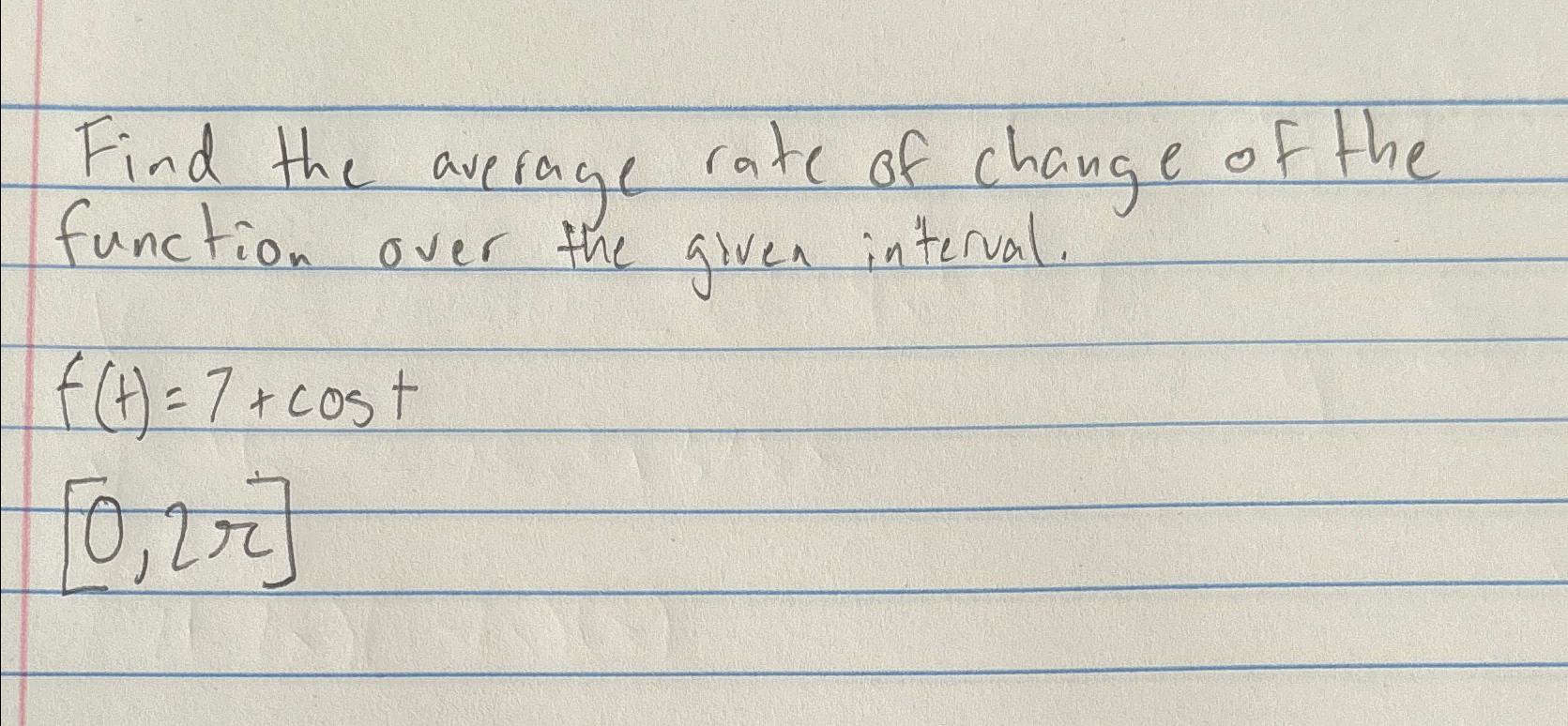 Solved Find the average rate of change of the function over | Chegg.com