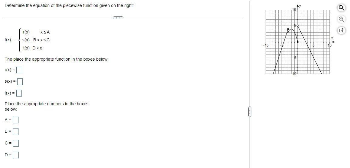 Solved Determine the equation of the piecewise function | Chegg.com