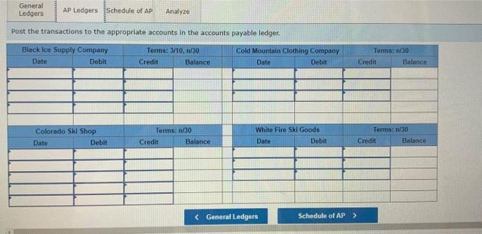 Solved Problem 8.3A (Static) Posting purchases and cash | Chegg.com