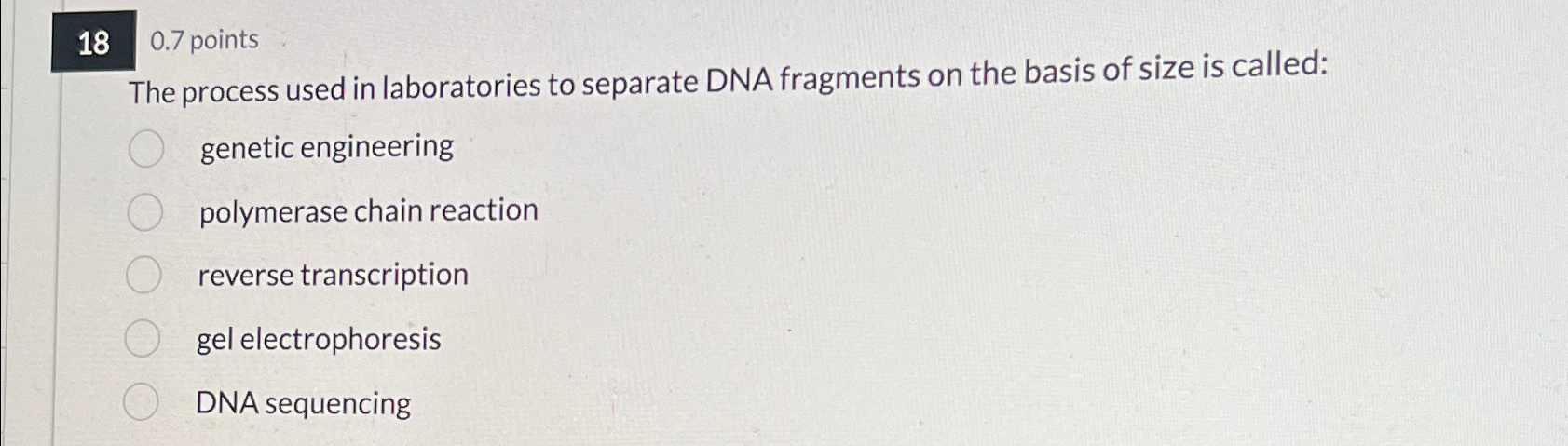 Solved 18 0.7 ﻿pointsThe process used in laboratories to | Chegg.com