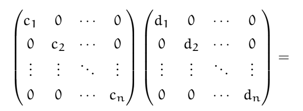 Solved compute the product of two diagonal matrices of the | Chegg.com