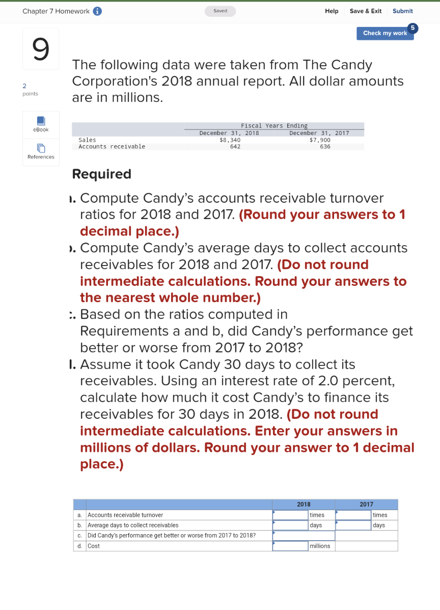 Solved The following data were taken from The Candy | Chegg.com