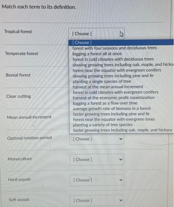 Solved Match each term to its definition. | Chegg.com