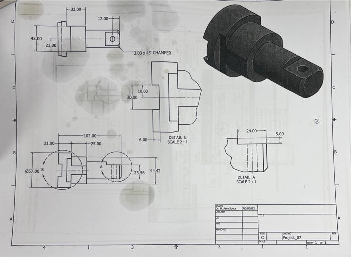 Solved can you please sketch and create an isometric then | Chegg.com