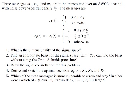 Solved Three messages m1,m2, ﻿and m3 ﻿are to be transmitted | Chegg.com