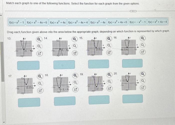 Solved Match each graph to one of the following functions. | Chegg.com