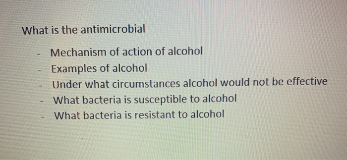 Solved What is the antimicrobial - Mechanism of action of | Chegg.com