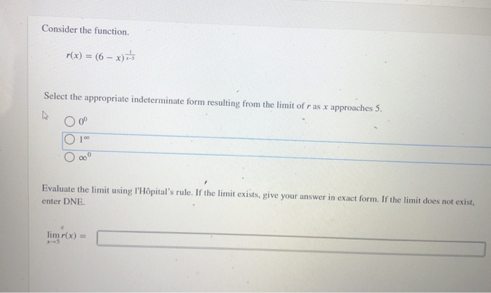 Solved Consider the function. rx) (6-x) Select the | Chegg.com