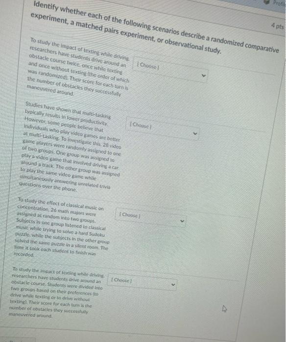 Solved Profil Identify whether each of the following | Chegg.com