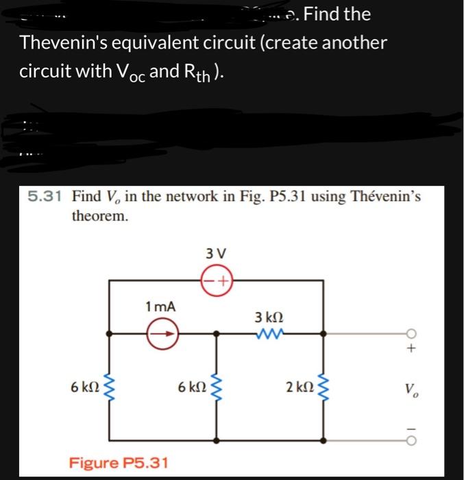 Solved Find Vo, and find the Thevenins equivalent circuit | Chegg.com