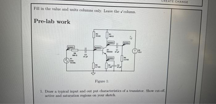 Fill in the value and units columns only. Leave the | Chegg.com