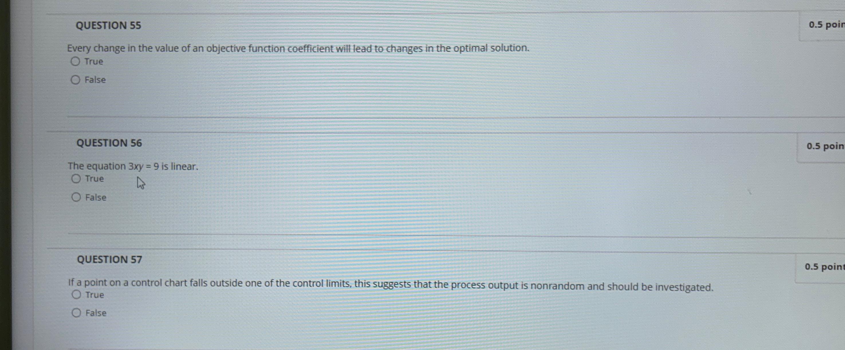 Solved QUESTION 55Every change in the value of an objective | Chegg.com