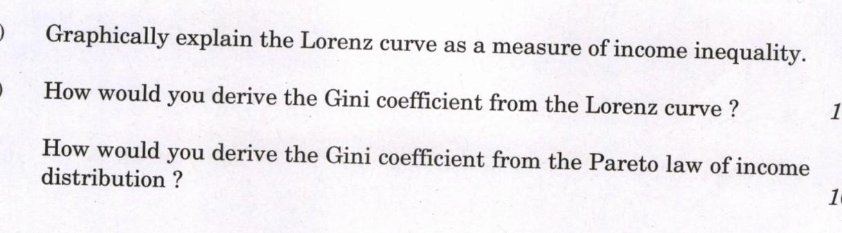 Solved Graphically explain the Lorenz curve as a measure of | Chegg.com