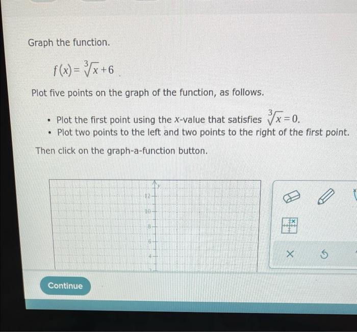 Solved Graph The Function Fx ³√x6 Plot Five Points On 
